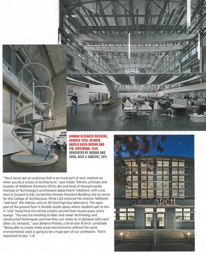 NADAAA BLOGHinman Research Building in Architectural Record - NADAAA BLOG